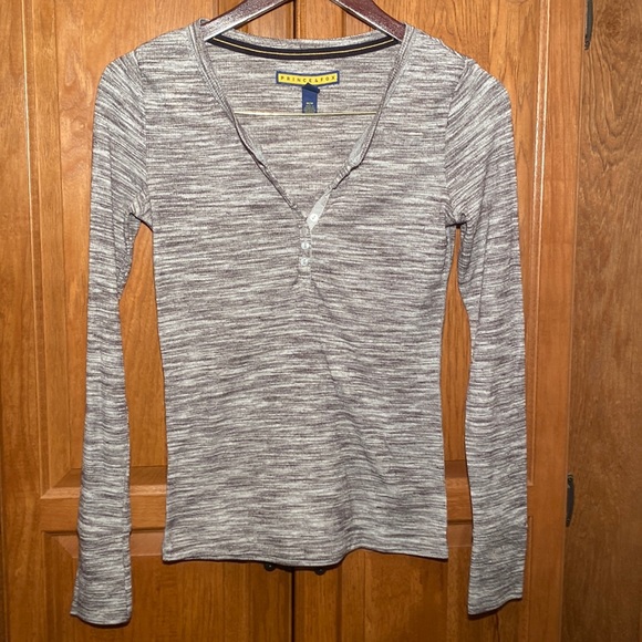 Prince & Fox | Tops | Prince Fox Grey Henley Style Top | Poshmark
